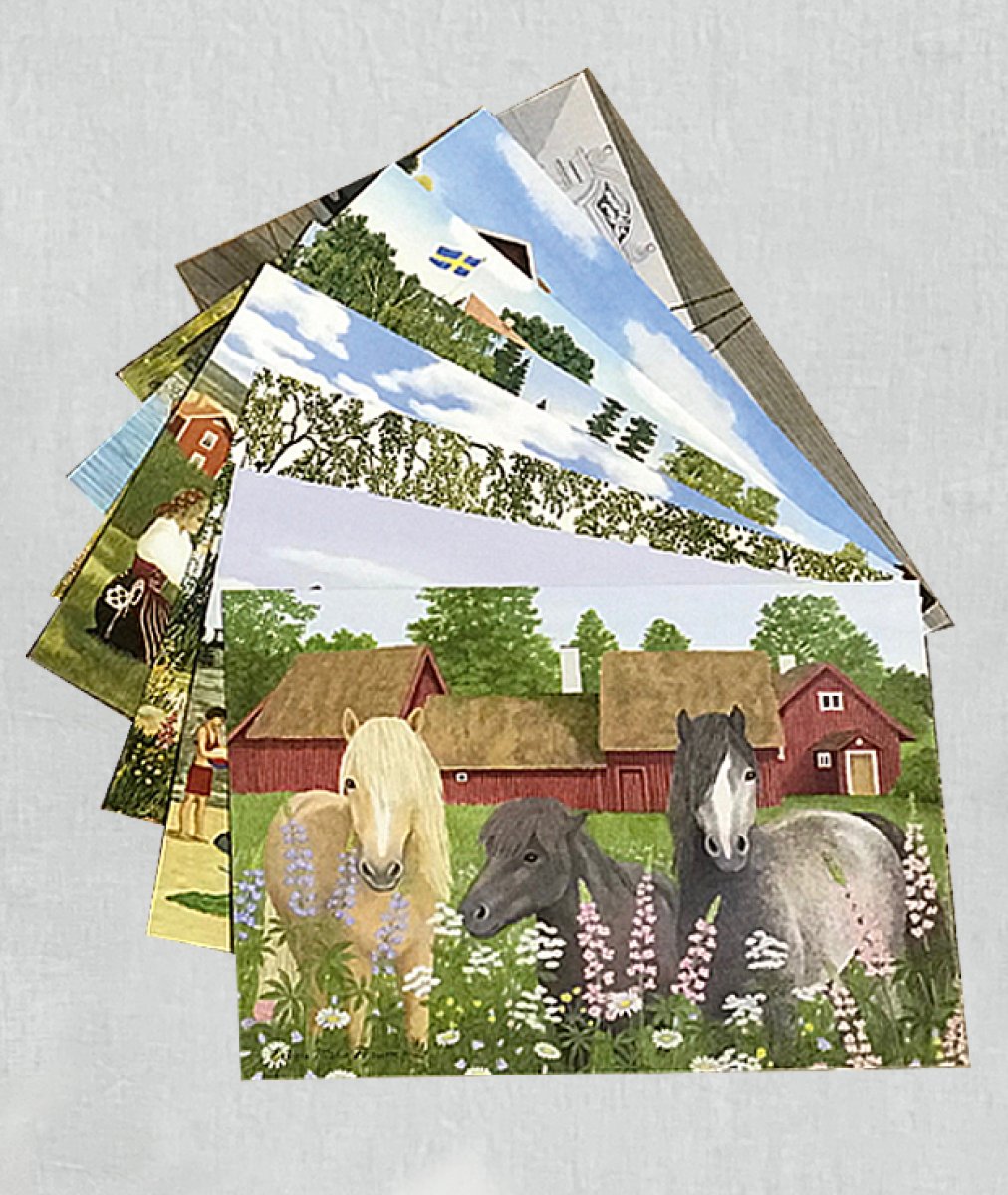 Vykort 8-pack sommar av Erkers Marie Persson