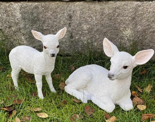 Vit vinter ren mamma & kalv att dekorera med