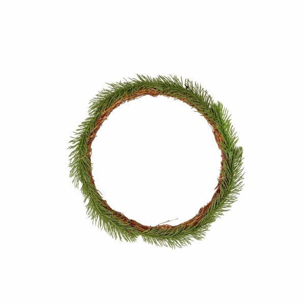 Krans natur med granris - Den vita Julen - Glasverandan.se